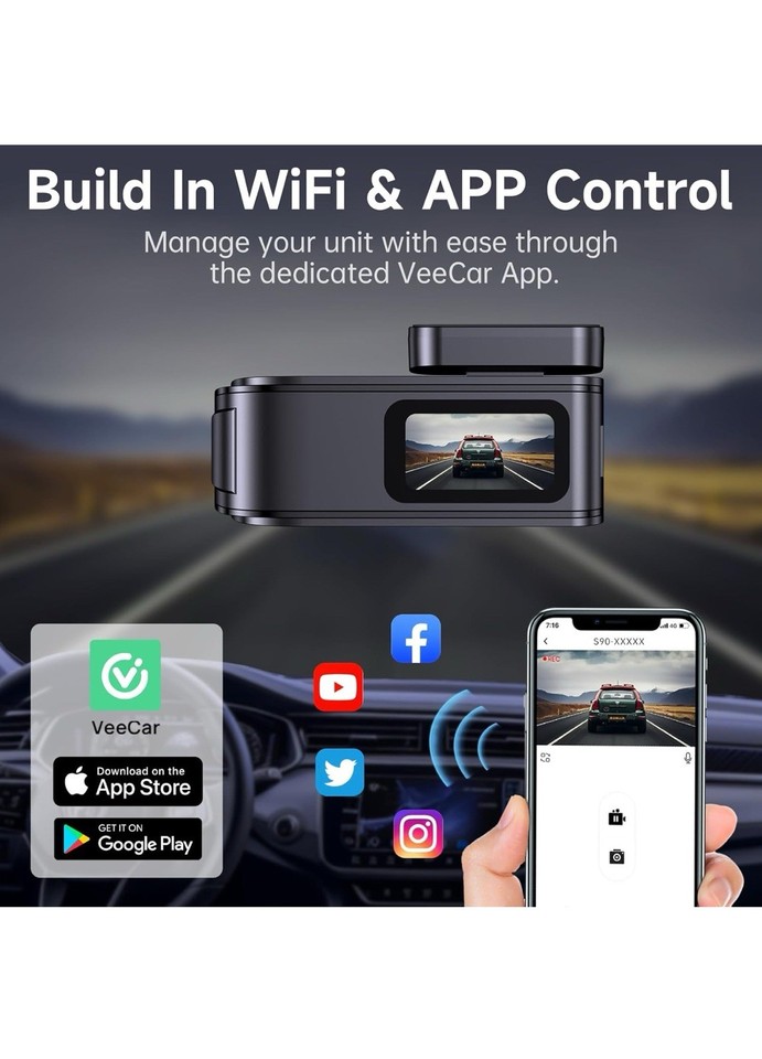 New Open Box- Dash Cam Front And Rear 2.5k+1080p Dual Dash Camera For ...