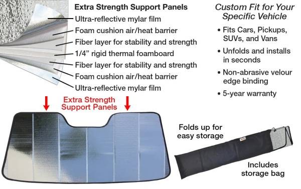 Premium Folding Custom Fit Sun Shade & bag for CORVETTE Heat Shield ...