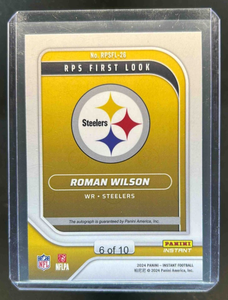 2024 Panini Instant NFL RPS First Look Roman Wilson RC Jaguar Auto ...