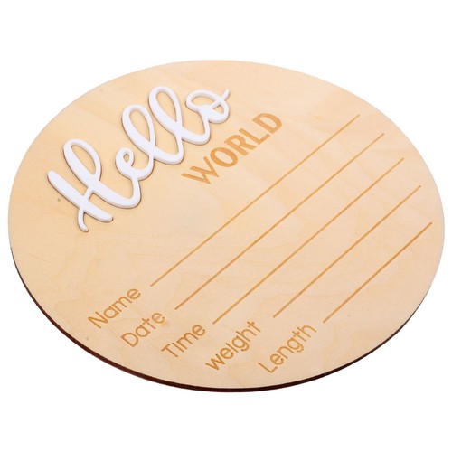 Baby Announcement Round Sign Newborn Birth Announcement Sign Baby Name ...
