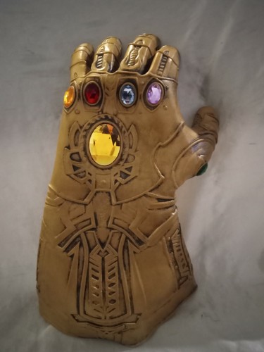 MARVEL END GAME THANOS INFINITY STONES JEWELED HAND GLOVE KIDS PRETEND ...