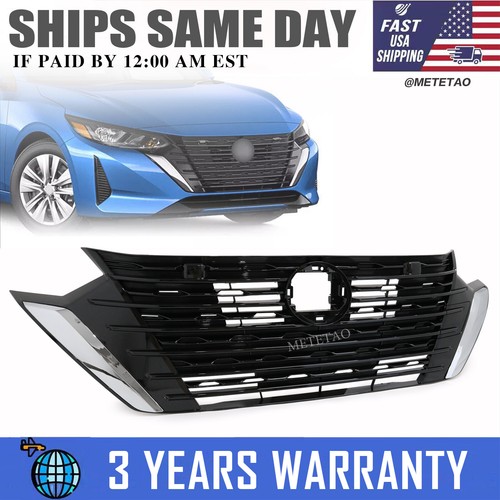 Front Bumper Upper Grille Fit For 2024-2025 Nissan Sentra S SV 62310 ...