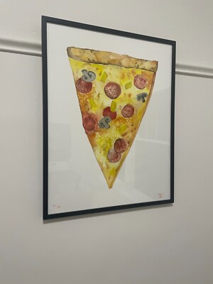 David Choe Pizza Print 22" x 28" limited edition of 187 DVDASA BEEF ...