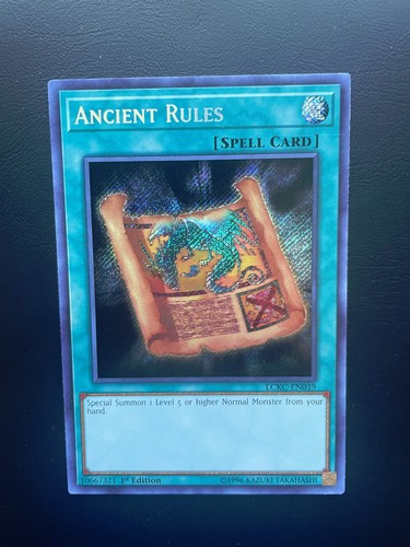 Yugioh Ancient Rules LCKC-EN039 Secret Rare 1st Edition NM | eBay