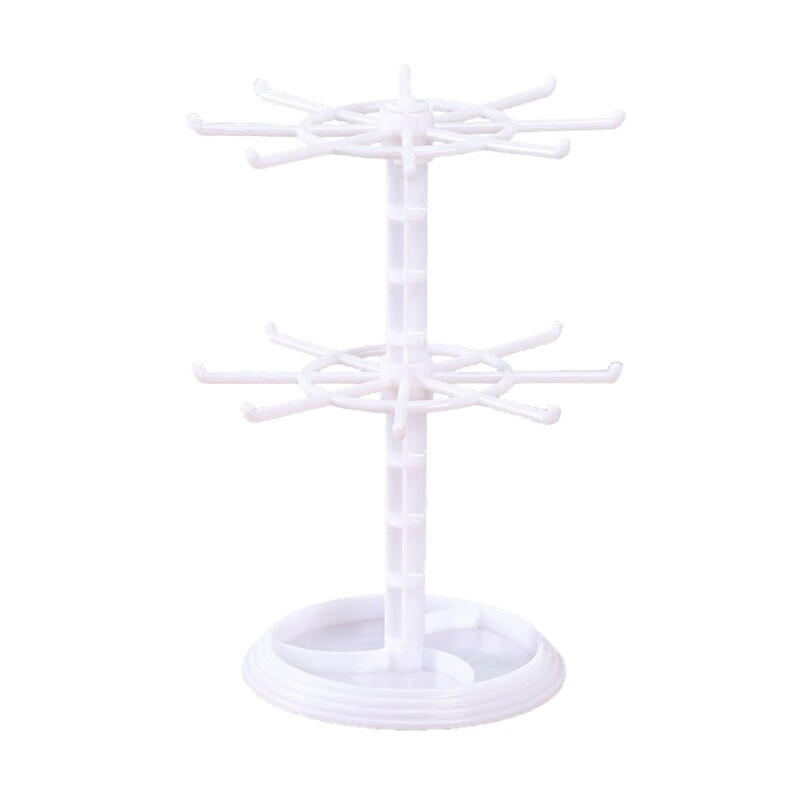 Rotating Rack Jewelry Keyring Display Hanger 2 Tier Revolving Stand ...