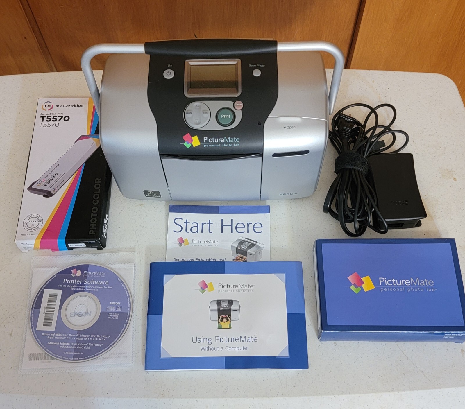 Epson PictureMate Personal Photo Lab Printer + 100 Piece Print Pack ...