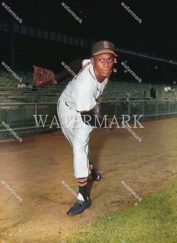 GJ495 Satchel Paige 1951 St. Louis Browns 8x10 11x14 16x20 Colorized ...