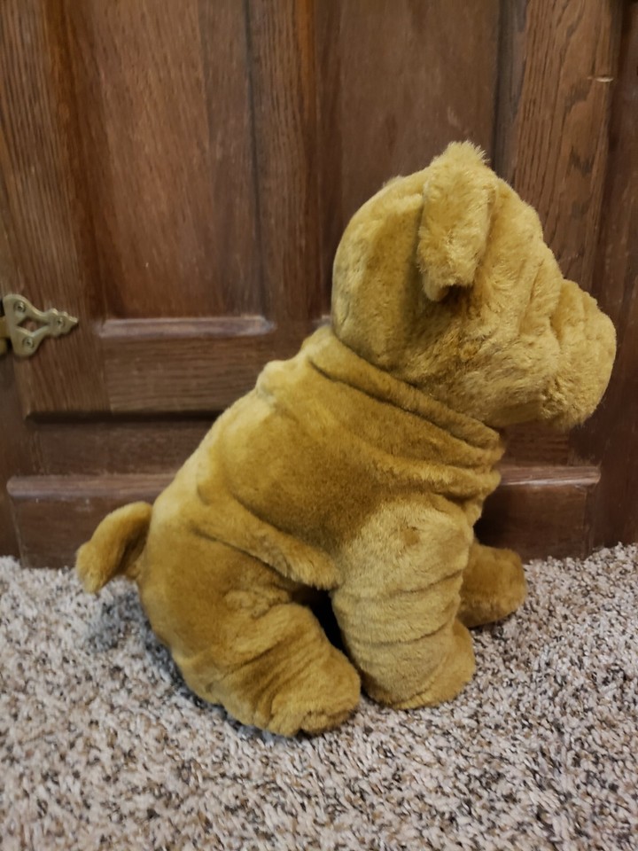 Vintage Roly Poly Shar-Pei Sitting Brown Dog Plush Stuffy 11" 12" | eBay
