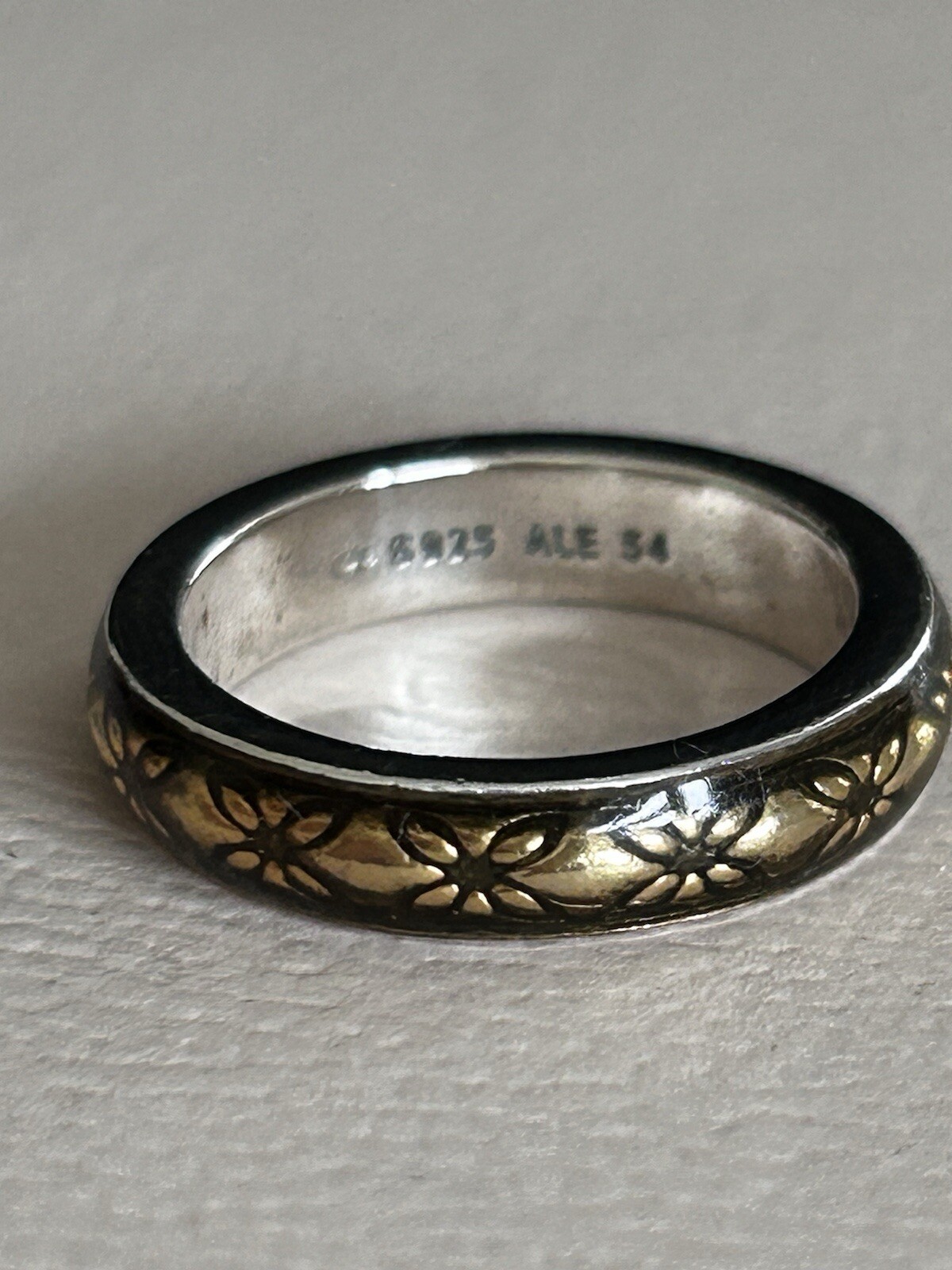 Authentic Pandora 🌟 Stackable enamel gold ring🌟 Siz… - Gem