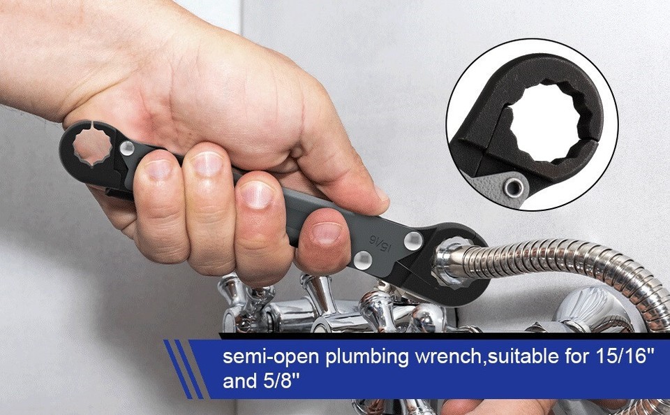 Plumbing Tools Angle Stop Removal Wrench Kit Removing Compression Ring ...