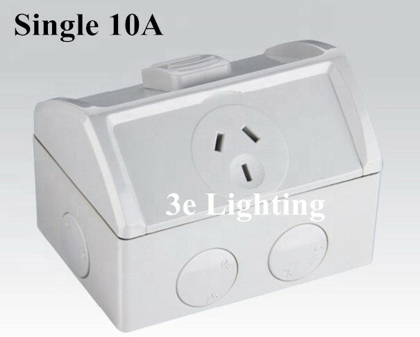 Weatherproof Power Point Socket GPO WaterProof External Outdoor Extra ...