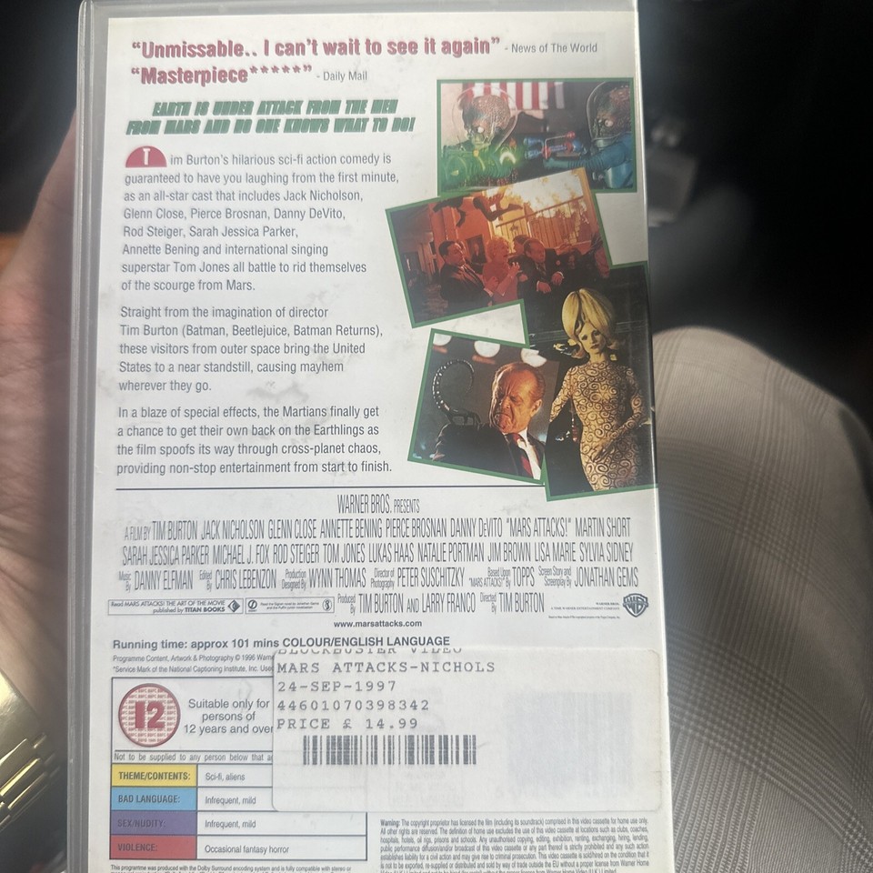 Mars Attacks Big Box VHS | eBay
