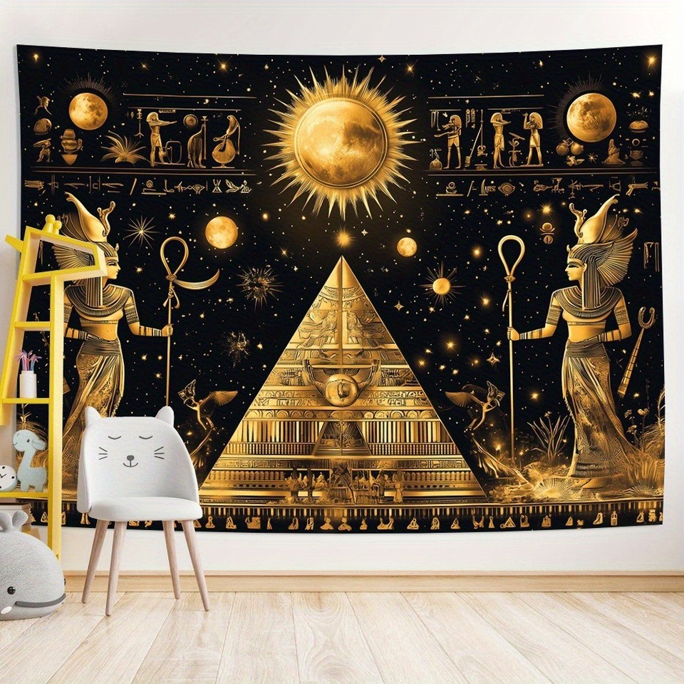 3D Moon Tree Egypt Tapestry Scenery Wall Hanging Cloth Background Photo ...