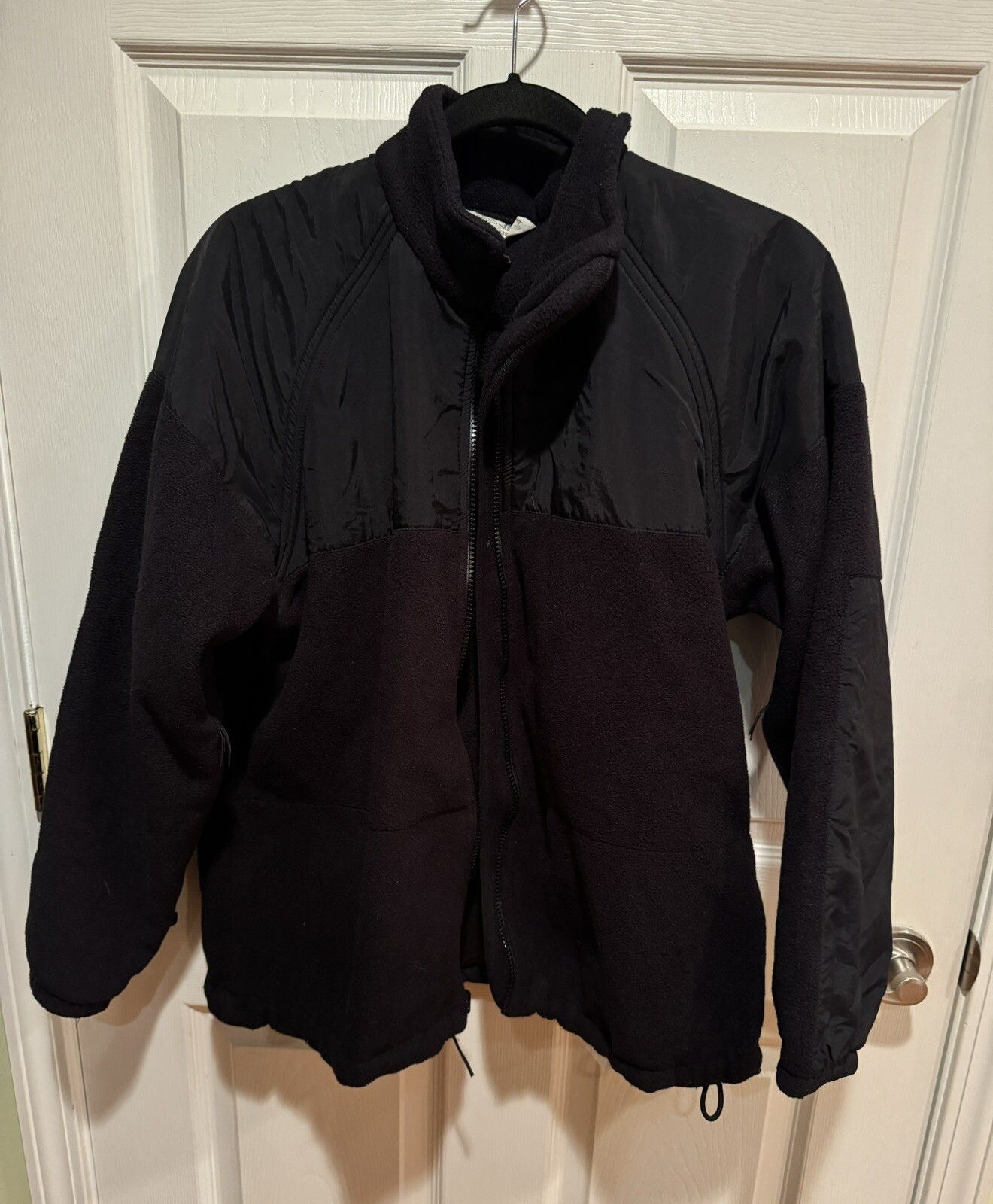 U.S Navy Parka Liner Medium X-Short Jacket Black Polartec Fleece Zip Up ...