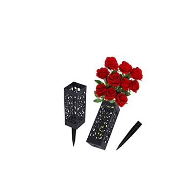 2 Pack Plastic Grave Vase Cemetery Vases Headstone Gravestone Flower ...