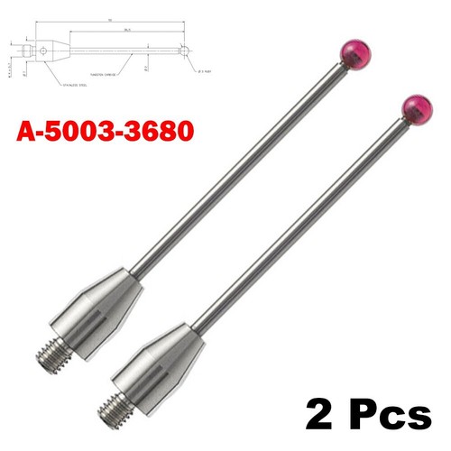 High Performance CMM Stylus Ball Tip with Thread and 3mm Shank 50mm ...