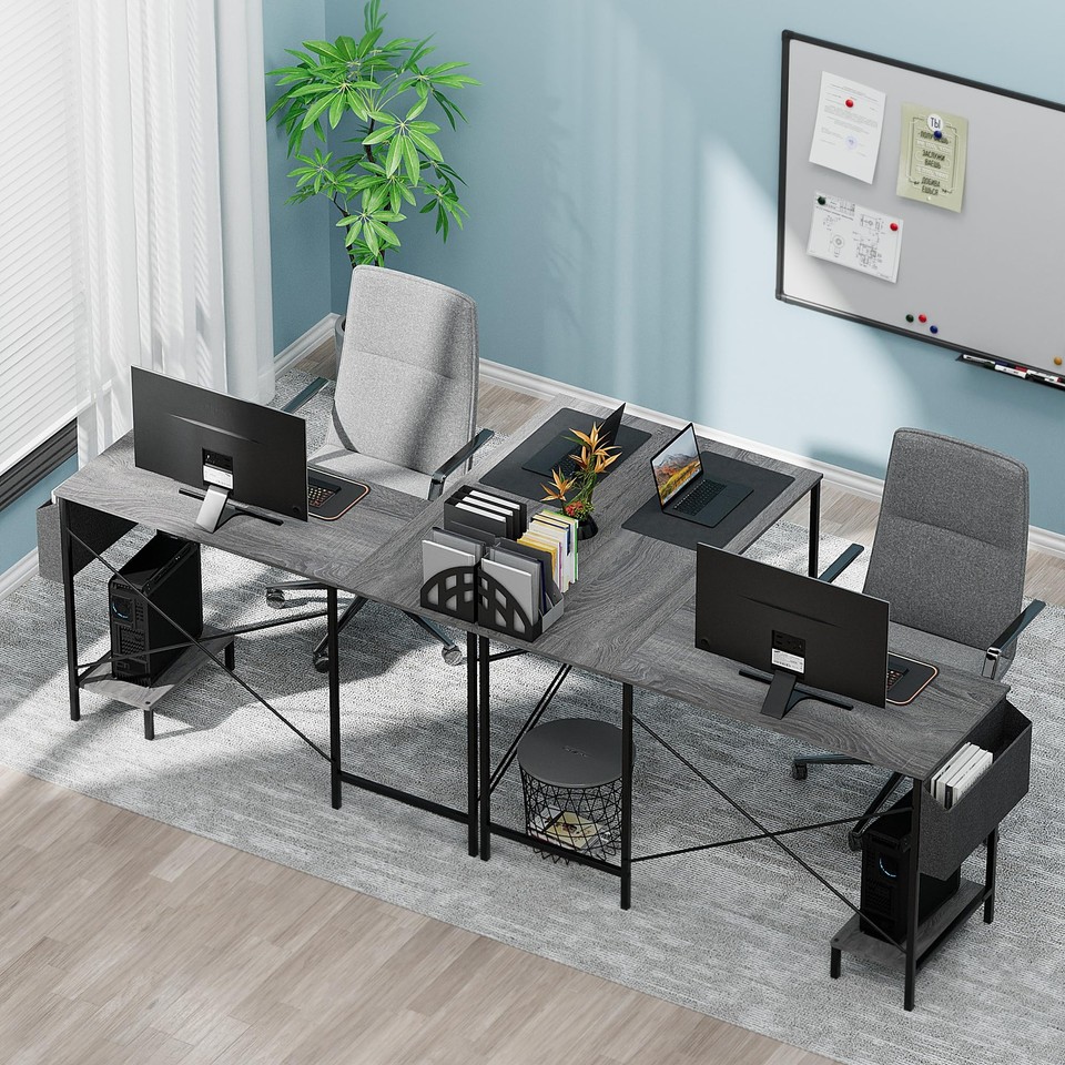 50 Inch L Shaped Desk Gaming Computer Reversible Corner Table for Home ...