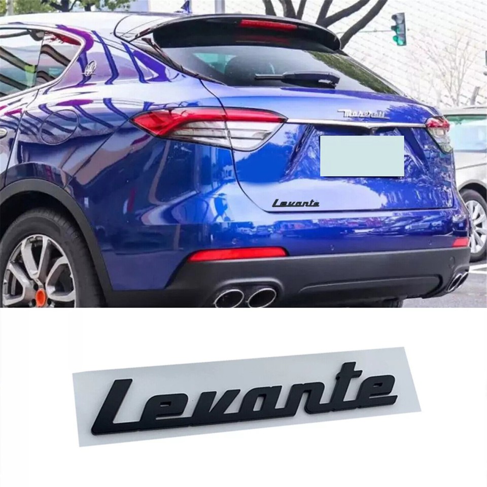 Maserati Levante Emblem Gloss Black Logo Trunk Lid Badge Sticker ...