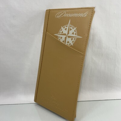Radisson Seven Seas Cruises Tan Faux Leather Bi-Fold Document Holder ...
