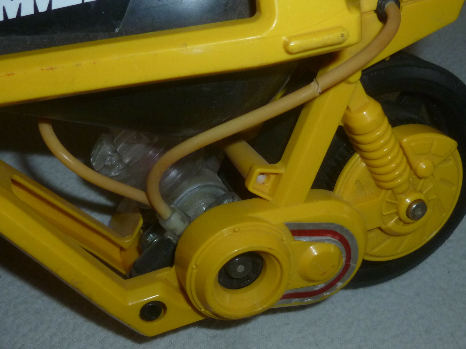 VINTAGE TOMY AIR JAMMER CYCLE YELLOW BLACK MOTORCYCLE BIKE 1980S ...