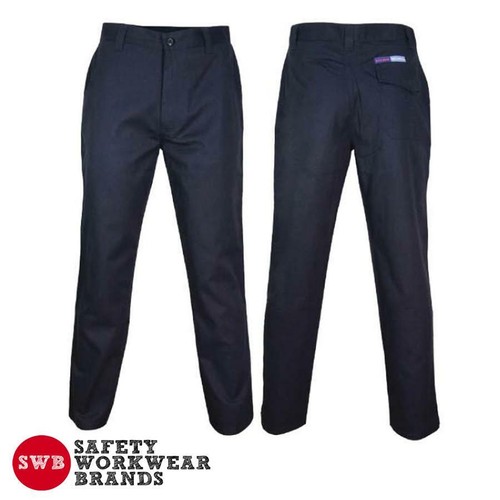 DNC Workwear Mens Inherent Flame Resistant PPE2 Basic Pants Navy ...