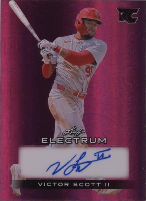 2024 Leaf Electrum - Autographs Victor Scott II #BA-VS1 Pink /10 (AU ...