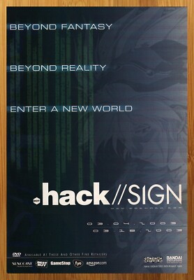 2002 Dot Hack .hack SIGN DVD Vintage Print Ad/Poster Official Anime ...