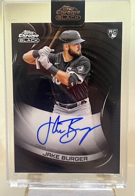 2022 Topps Chrome Black Jake Burger Rookie Autograph RC Auto White Sox ...