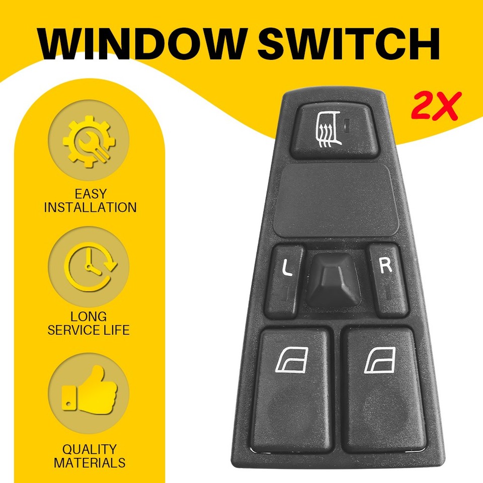 Black Power Window Push Pull Switch Fit 2005-2016 Volvo VN VNL 22569484 ...