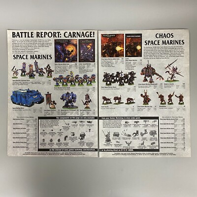 CODEX SPACE MARINES CHAOS WARHAMMER 40,000 40K 3RD EDITION VINTAGE ...
