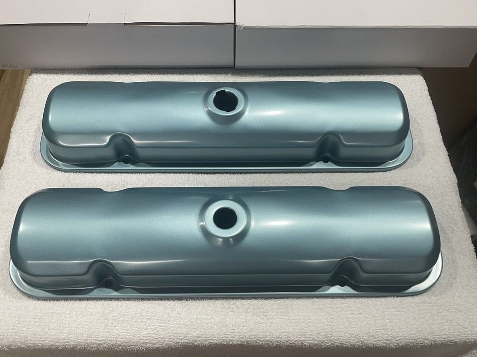1967-1972 Pontiac GTO Firebird Valve Covers Reproduction Blue Pair 67 ...