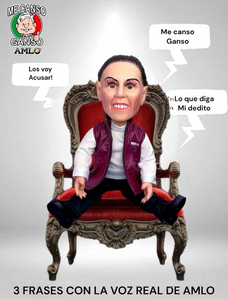 Sheinbaum Claudia doll 15" with sound Morena AMLO 4T president of ...