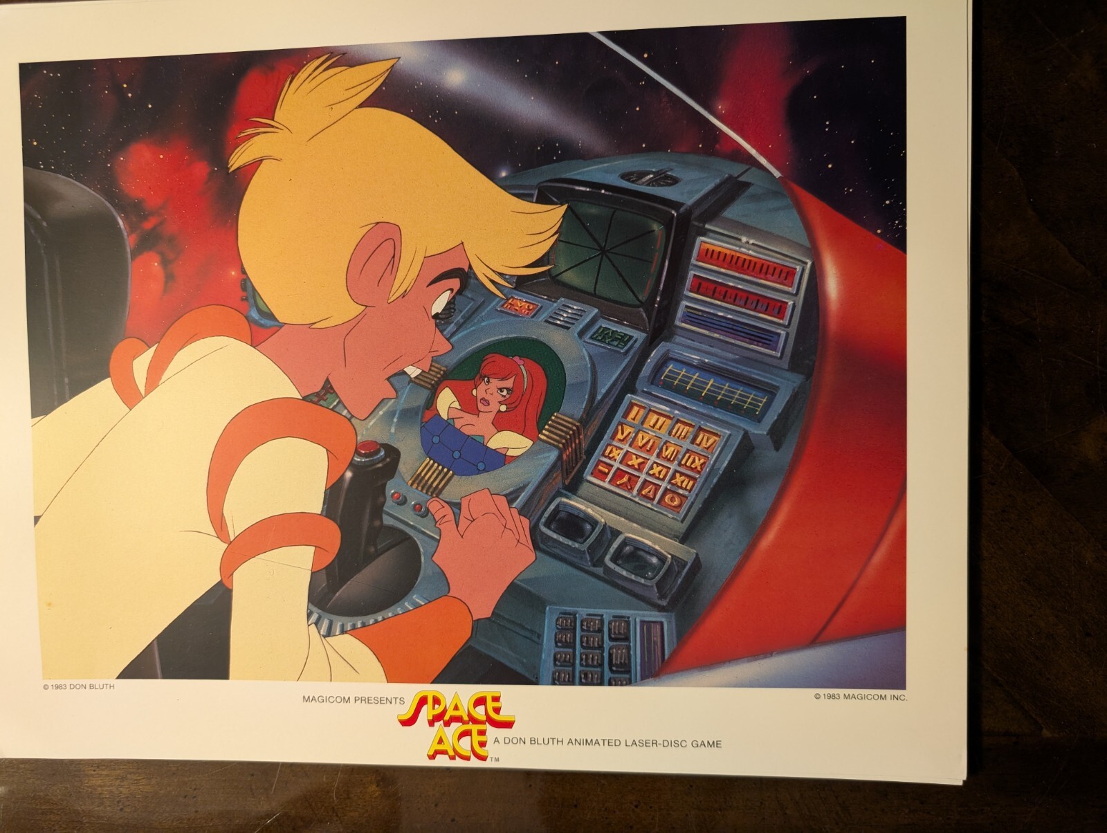 SPACE ACE MAGICOM DON BLUTH 1983 ANIMATED LASER-DISK GAME LOBBY CARD ...