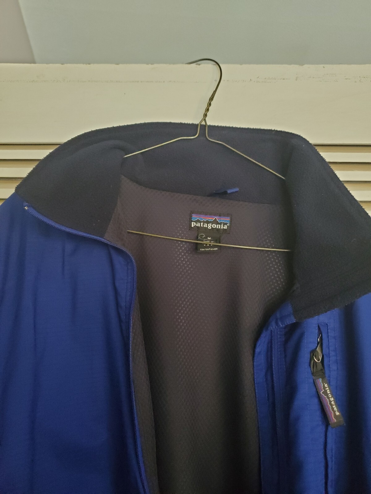 Patagonia RN# 51884 Women’s Medium Fleece Collar Blue Light wind proof ...