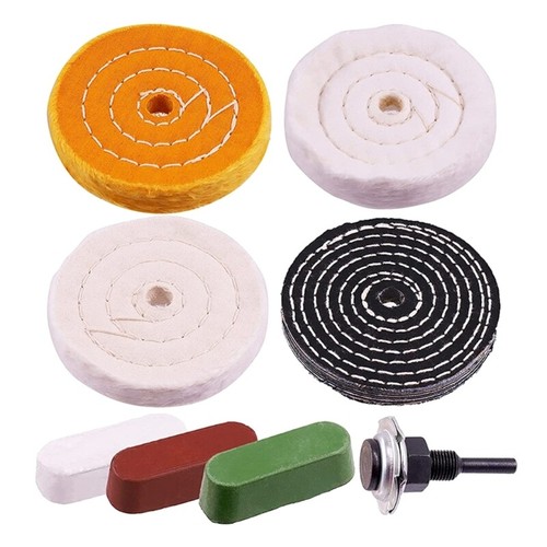 Round Polishing Buffing Wheel Pad with 3Pcs Buffing Polishing Compounds ...
