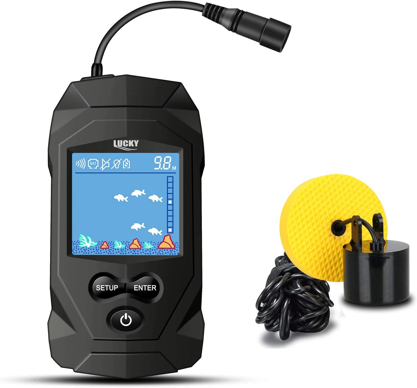Portable Fish Finders Wired Transducer Kayak Fish Finder Kit Portable ...