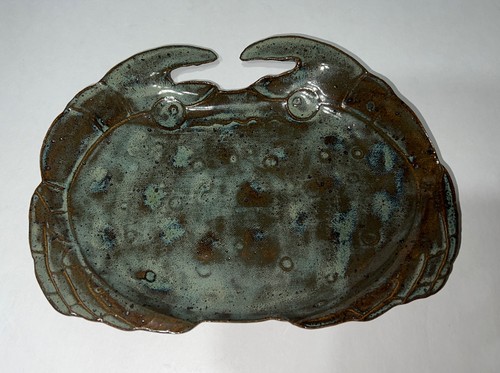 Crab Shaped Pottery Plate/Dish Handmade 10” | eBay