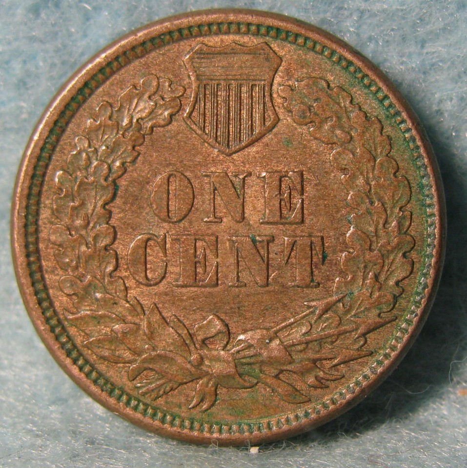 1860 Indian Head Penny Small Cent AU-Uncirculated 4 Diamonds ~ Old US ...