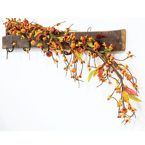 Primitive Farmhouse Fall PUMPKIN POD BITTERSWEET GARLAND Berries Swag ...