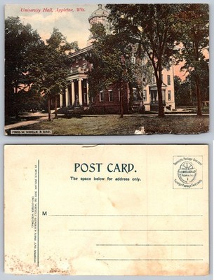 University Hall Appleton WI Postcard | eBay