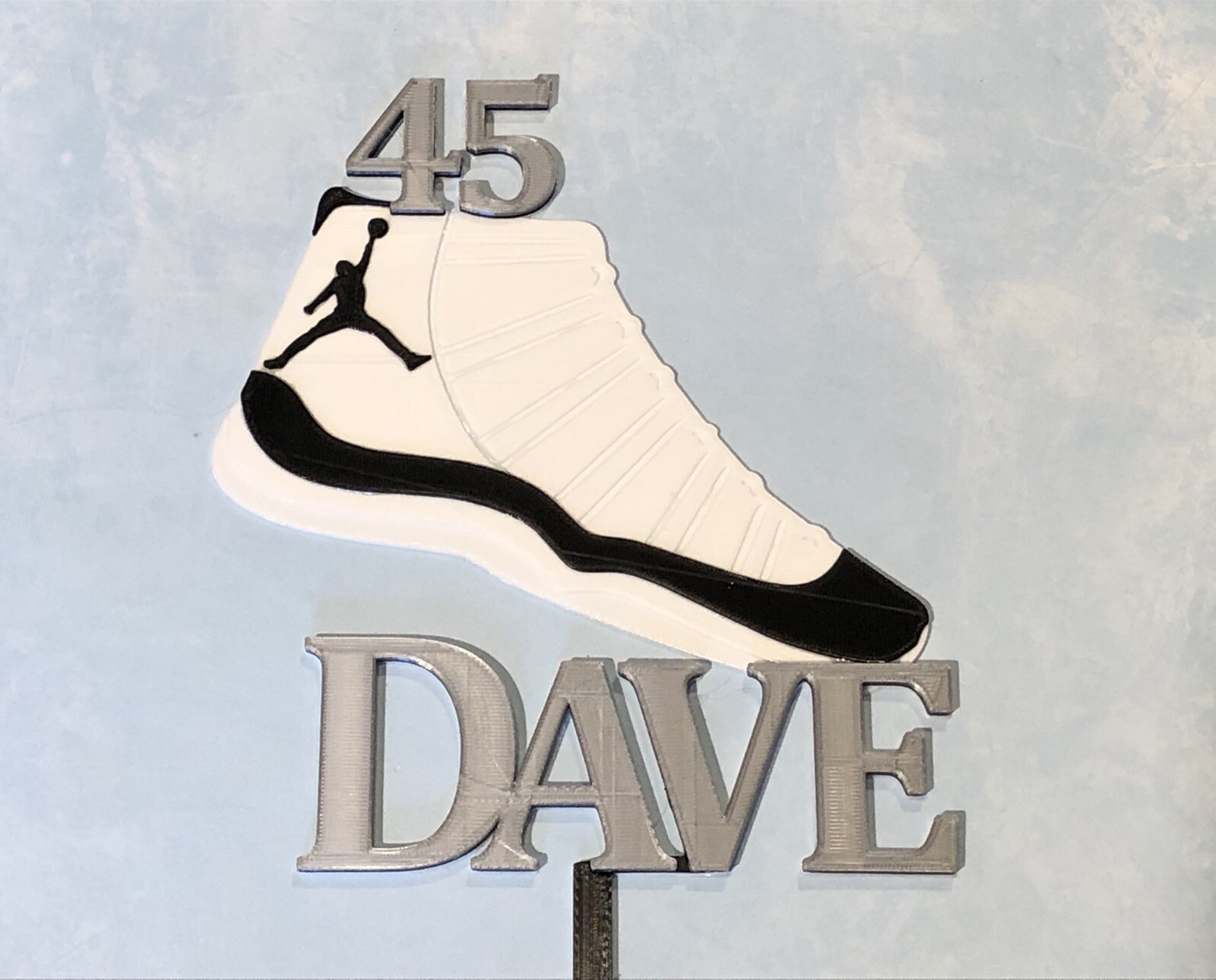 Air Jordan Basketball Shoe Birthday Cake Topper Personalized Cake ...