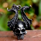 Stainless Steel Men's Necklace Satanic Satan Horned Skull Amulet Punk ...