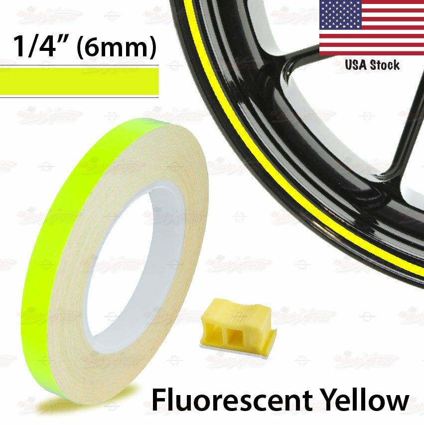1/4" 6mm PIN STRIPE Car Motorcycle WHEEL RIM Tape Decal Vinyl Stickers ...