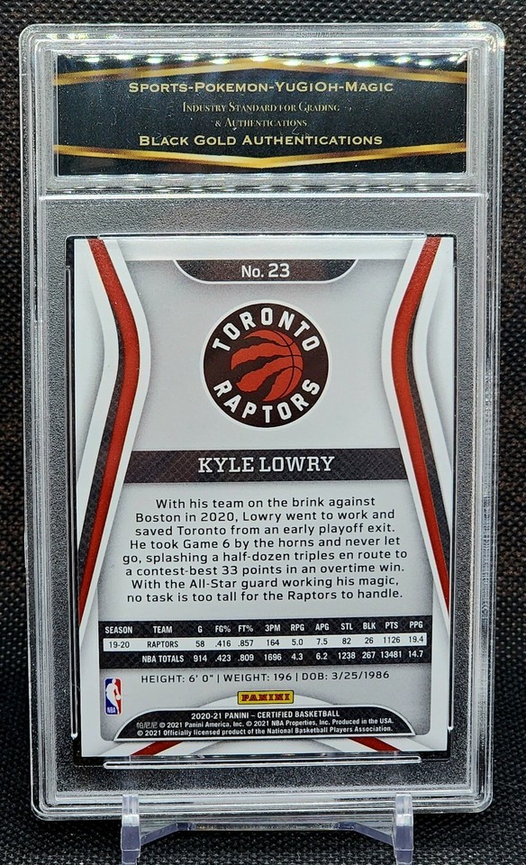2020-21 Certified Kyle Lowry Raptors Orange Mirror 83/99 #23 | eBay