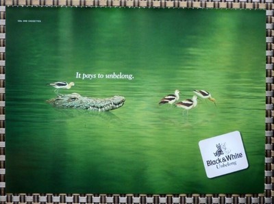 2007 Magazine ADVERTISEMENT Green Crocodile Birds Black & White CD ...