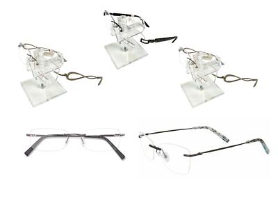 NATURALLY RIMLESS EYEGLASSES RIMLESS FRAME IS SUPPORTED BY GUNMETAL ...