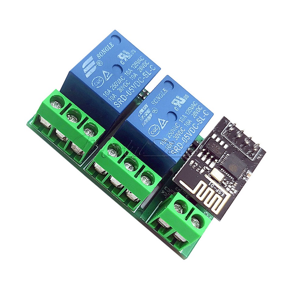 DC 5V Dual Channel ESP8266 ESP-01/01S WIFI Relay Module for DIY Smart ...