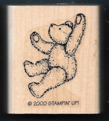 TEDDY BEAR Rock Climbing Sport Stampin' Up! Wood Mount 2000 Craft ...