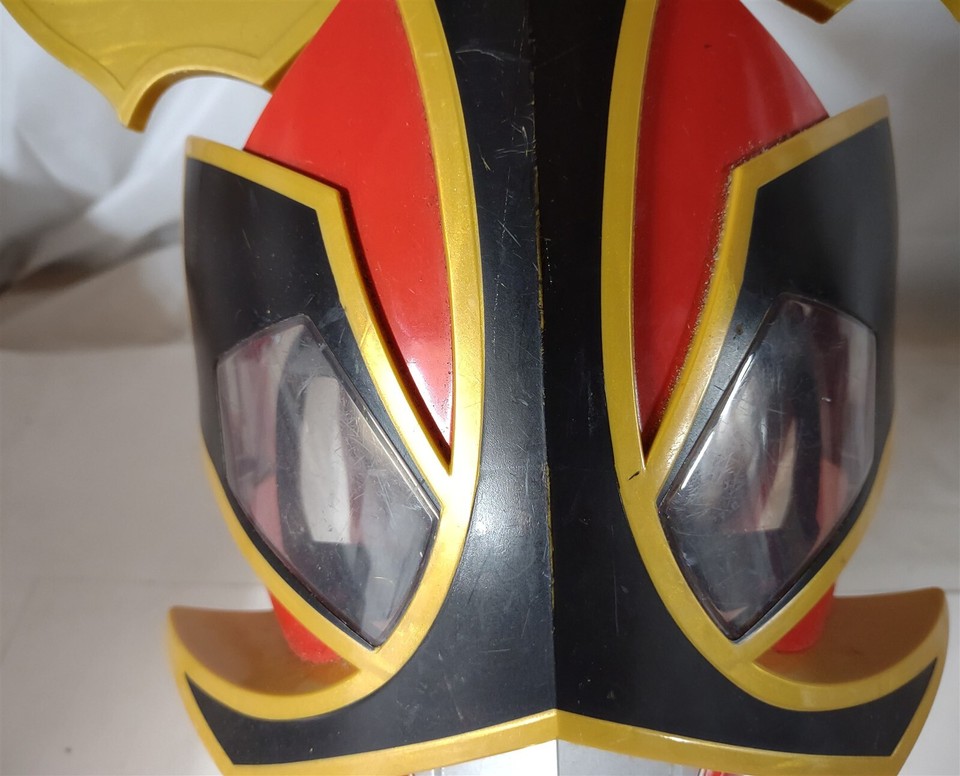 BANDAI 2012 POWER RANGERS SAMURAI SHOGUN DELUXE RED RANGER MASK HAS ...