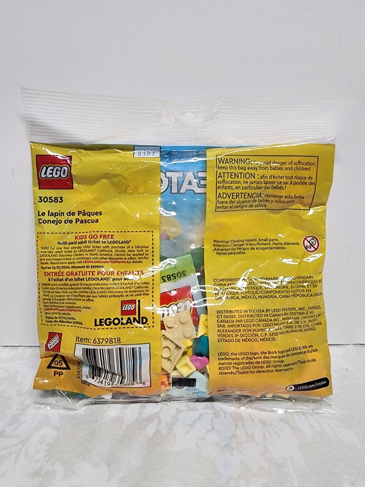 New Sealed 2022 Lego Creator 30583 Easter Bunny and Egg Set 75pc legos ...